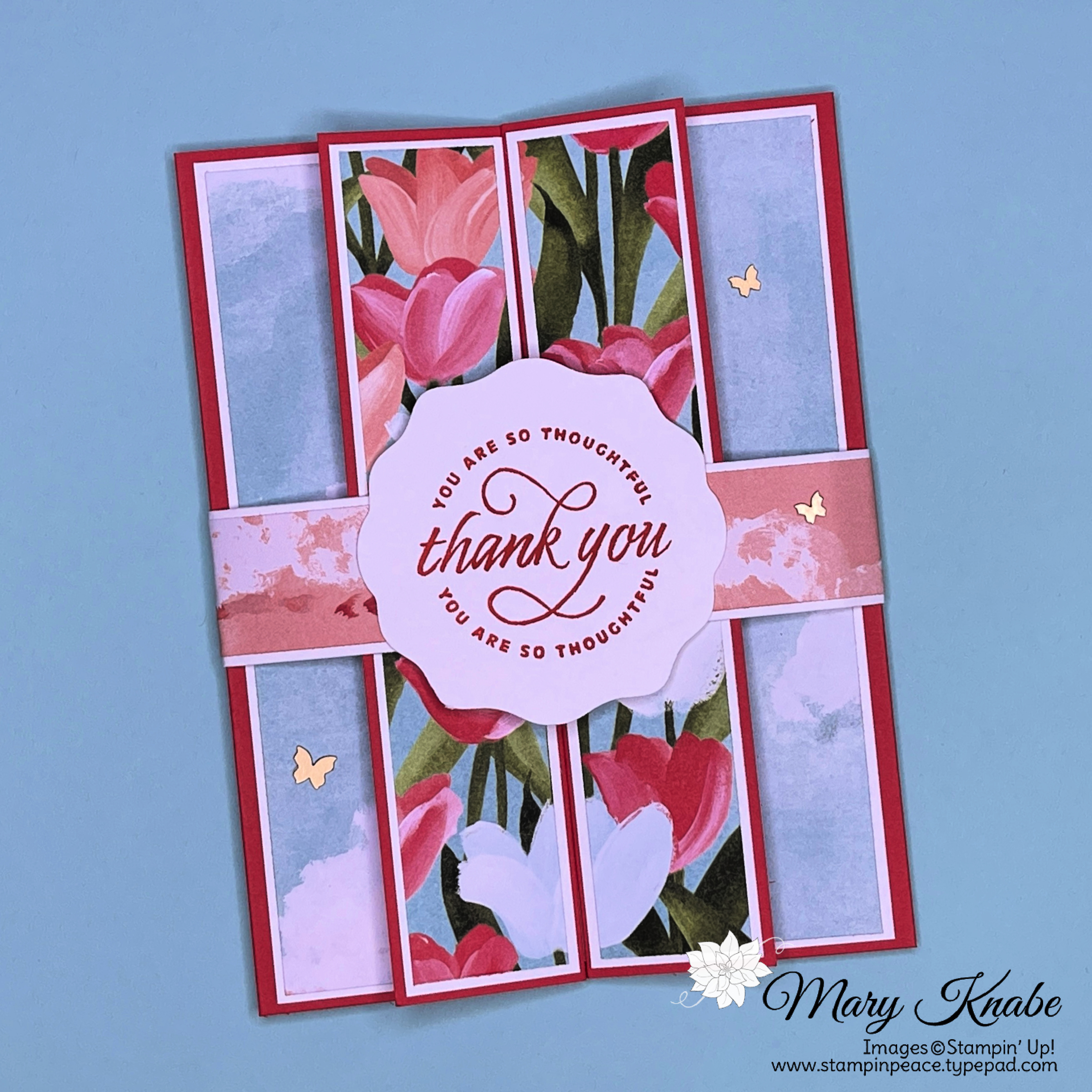 Double Gate Fold Card with Flowering Fields Suite