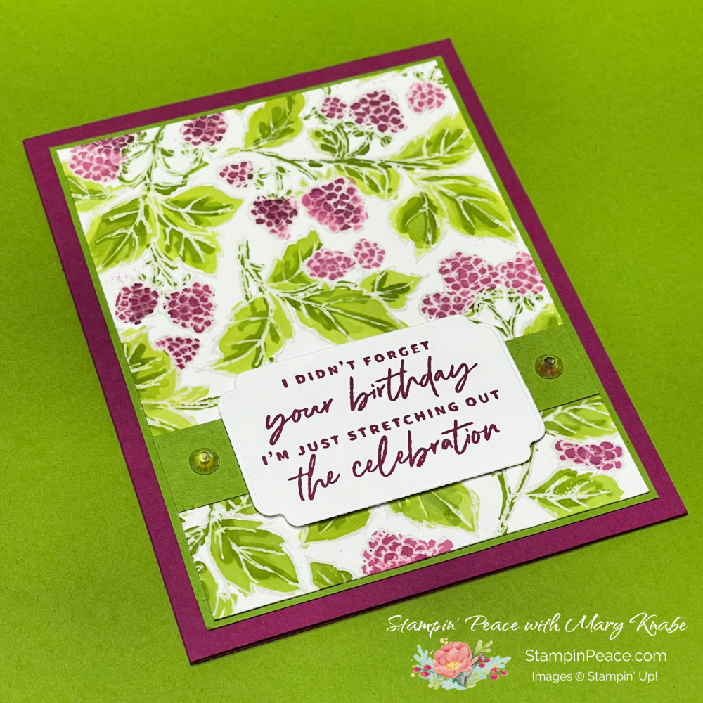 Emboss Resist Technique with Berry Harvest Stamp Set